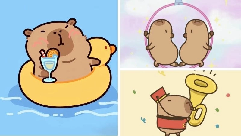 Bộ ảnh capybara chibi siêu dễ thương khiến bạn tan chảy